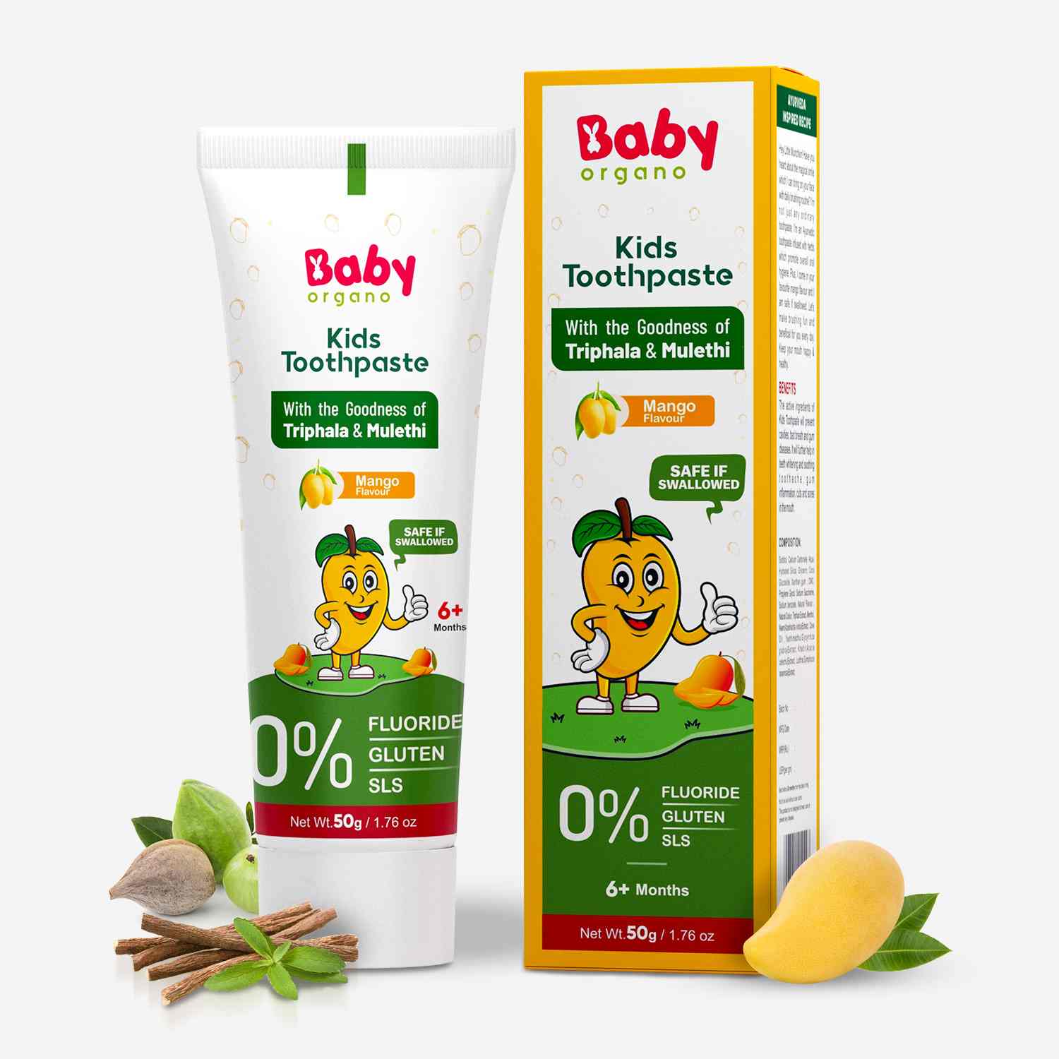 Kid's Mango Toothpaste - Natural & Safe For Kids | BabyOrgano