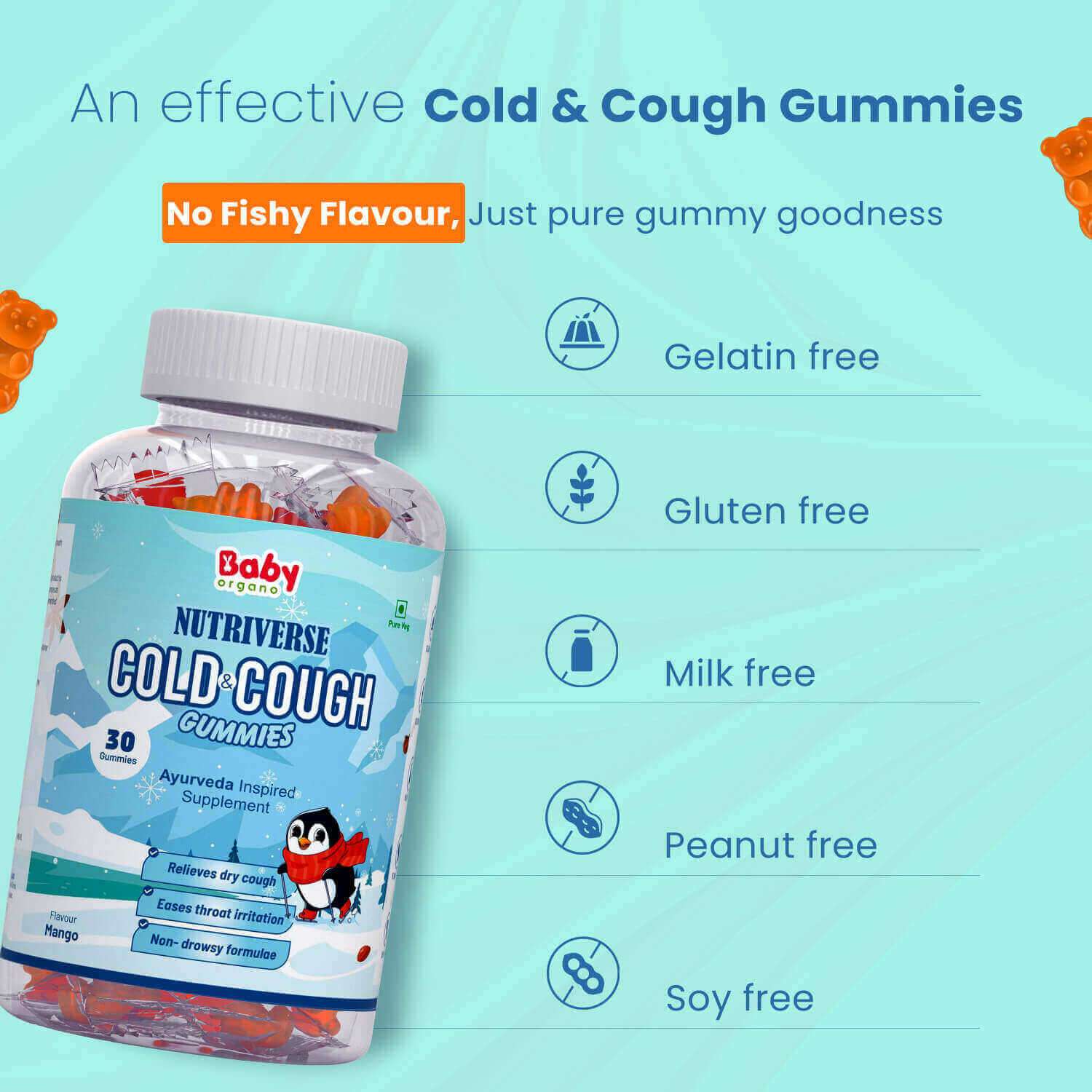 Cold and Cough Gummies for Kids | BabyOrgano