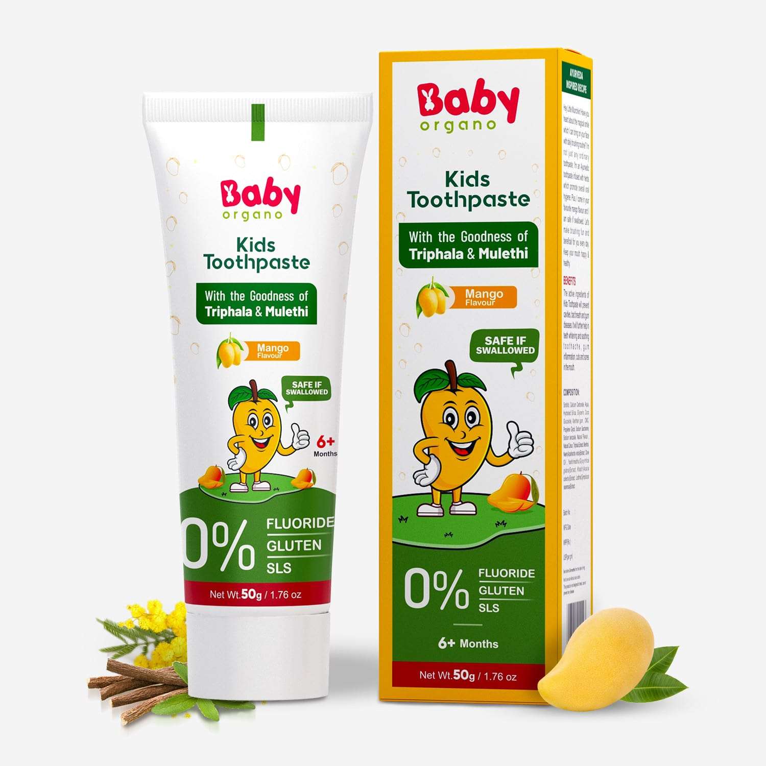 Herbal Kid's Toothpaste - Ayurvedic & Safe For Kids | BabyOrgano
